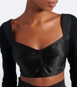 Dolce & Gabbana Satin Crop Top