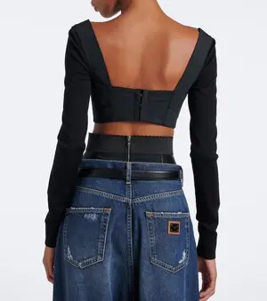Dolce & Gabbana Satin Crop Top