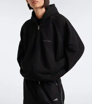 Balenciaga Cotton Zip-up Hoodie