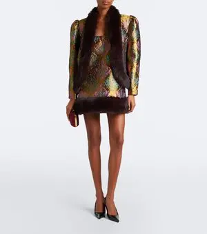 Retrofete Sulvie Brocade Minidress