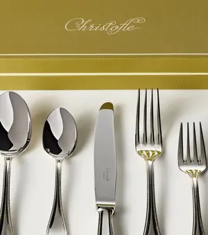 Christofle Perles -plated 5-piece Cutlery Set