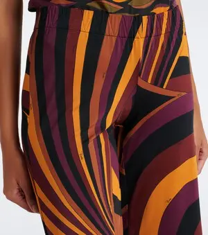 Emilio Pucci Iride Satin Jersey Wide-leg Pants - Multicoloured