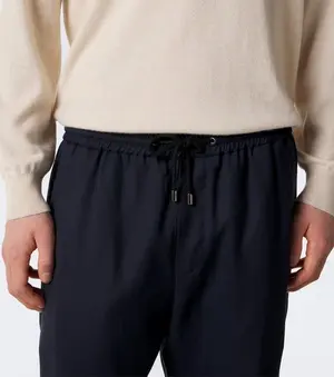 GOD'S TRUE CASHMERE Navy Soul Cashmere Wide-leg Pants