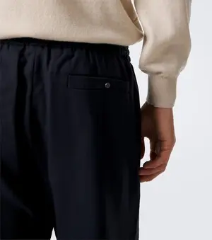 GOD'S TRUE CASHMERE Navy Soul Cashmere Wide-leg Pants