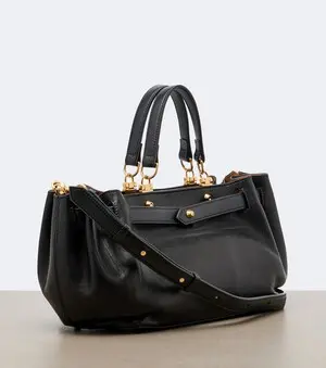 Balenciaga Fan Small Leather Top-handle Bag