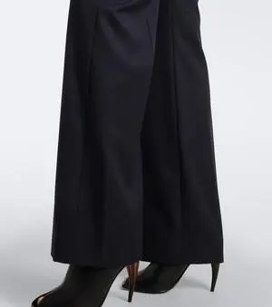 Alexander McQueen Wool Grain De Poudre Straight Pants