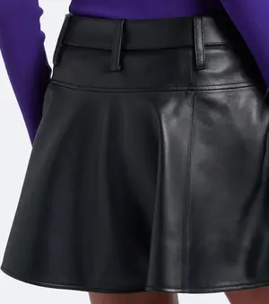 Loewe Belted Leather Miniskirt
