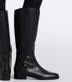 Veronica Beard Arabelle Leather Knee-high Boots