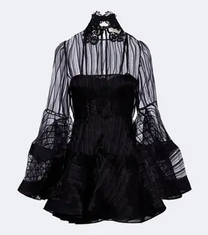 Zimmermann Valiant Lantern Silk Organza Minidress