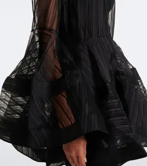 Zimmermann Valiant Lantern Silk Organza Minidress
