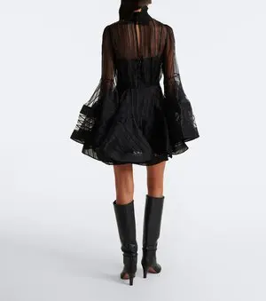 Zimmermann Valiant Lantern Silk Organza Minidress