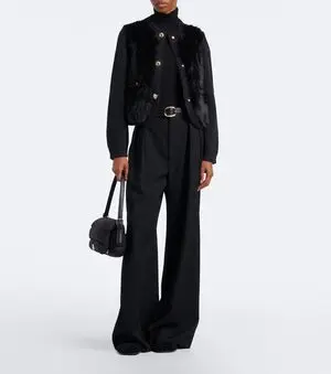 Moncler Down-paneled Alpaca And Wool-blend Cardigan