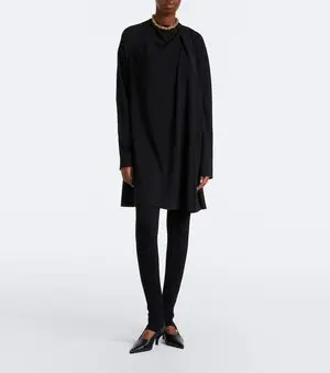 TOTEME Draped Scarf-detail Jersey Minidress