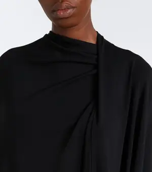 TOTEME Draped Scarf-detail Jersey Minidress