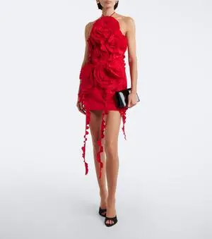 Blumarine Floral-appliqué Minidress