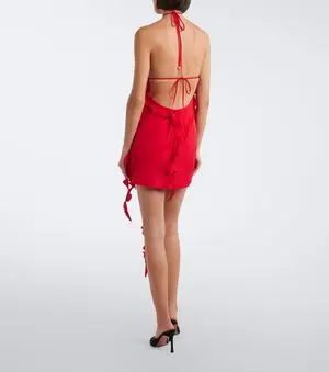 Blumarine Floral-appliqué Minidress