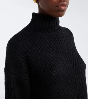 La DoubleJ Feather-trimmed Alpaca And Wool-blend Sweater