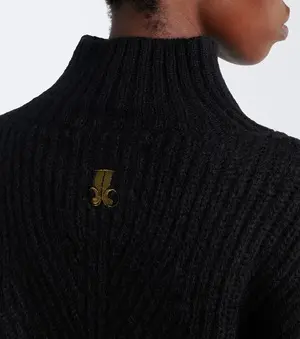 La DoubleJ Feather-trimmed Alpaca And Wool-blend Sweater