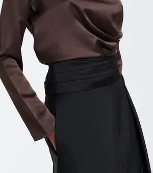 Loulou De Saison Anya Draped Satin Top