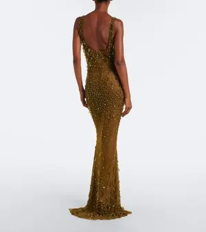 Retrofete Zanie Crystal-embellished Gown