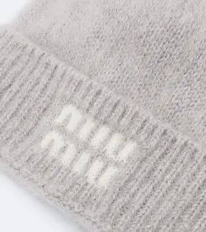 Miu Miu Logo Mohair-blend Beanie