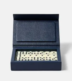 GIOBAGNARA Parma Leather Domino Set - Blue