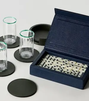 GIOBAGNARA Parma Leather Domino Set