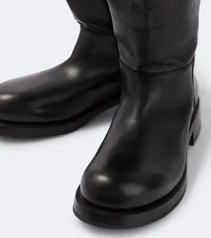 Balenciaga Motor Leather Knee-high Boots