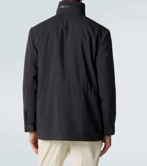 Brioni Leather-trimmed Field Jacket