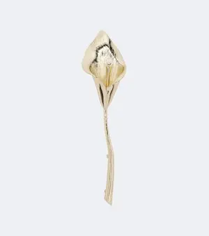 Carolina Herrera Floral Brooch - Gold