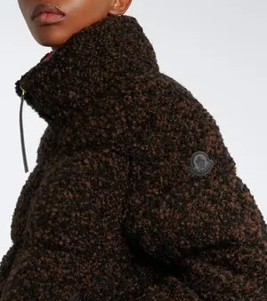 Moncler Trascendance Bouclé Down Jacket - Brown
