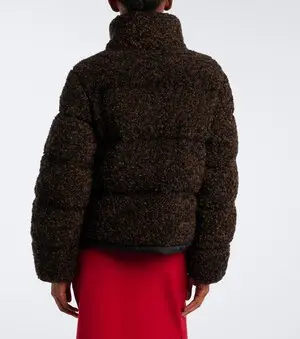 Moncler Trascendance Bouclé Down Jacket - Brown