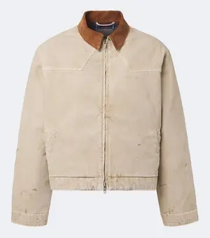 Balenciaga Corduroy-trimmed Cotton Jacket