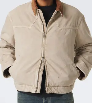 Balenciaga Corduroy-trimmed Cotton Jacket