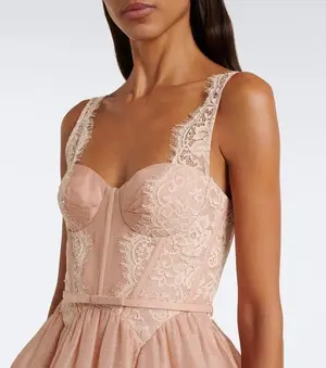 Zimmermann Valiant Linen And Silk Corset Dress