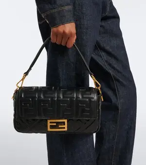 Fendi Baguette® 26424 Medium Leather Shoulder Bag