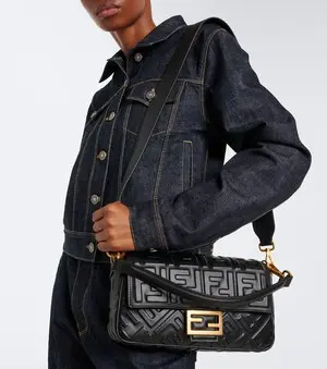Fendi Baguette® 26424 Medium Leather Shoulder Bag