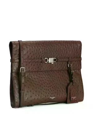 Dolce & Gabbana Lock Ostrich Clutch Bag