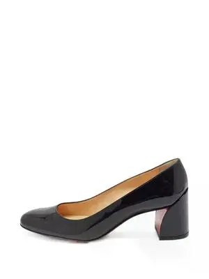 CHRISTIAN LOUBOUTIN Miss Sab Patent-leather Block-heel Pumps