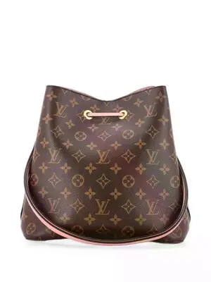 LOUIS VUITTON Neonoe Handbag Monogram Canvas With Leather Mm Bucket Bag - Pink