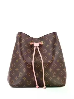 LOUIS VUITTON Neonoe Handbag Monogram Canvas With Leather Mm Bucket Bag - Pink