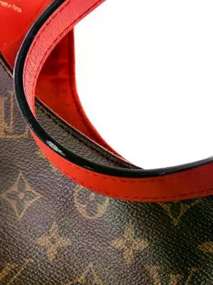 LOUIS VUITTON Flower Monogram Canvas With Leather Hobo Bag