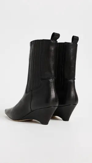 Cinq À Sept Parker Curved Wedge Leather Chelsea Boots