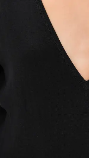Renggli Silk Cashmere V Neck Sweater - Ink