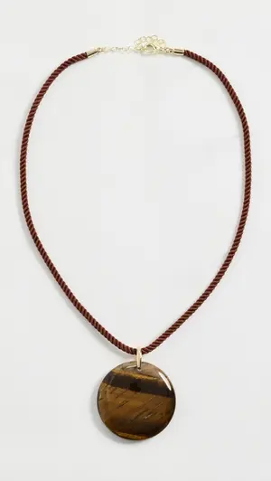 ADINA EDEN Natural Stone Twisted Rope Necklace