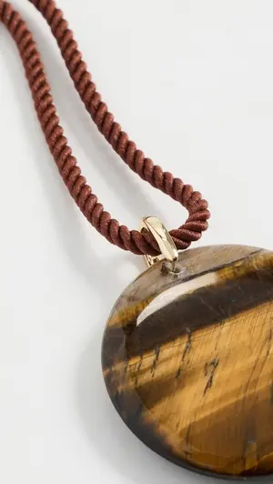 ADINA EDEN Natural Stone Twisted Rope Necklace