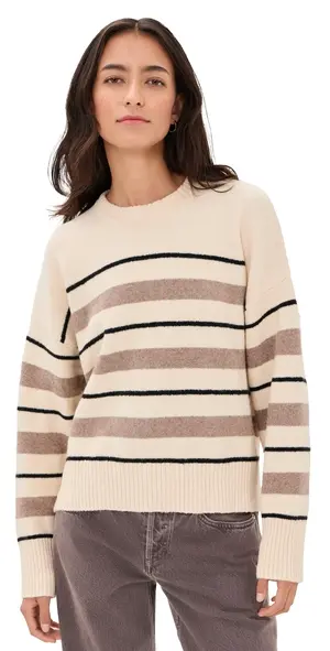 Z Supply Cirrus Stripe Sweater - Chalk