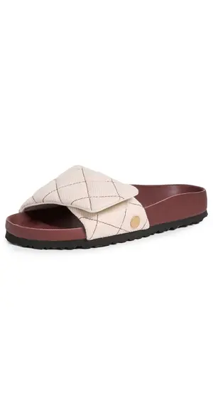 BIRKENSTOCK Sylt Padded Slides - Cinnamon Canvas