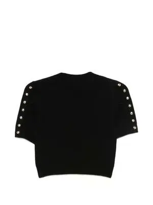 Sandro Button-embellished Crop Top