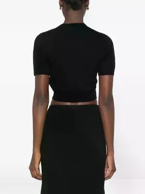Sandro Button-embellished Crop Top